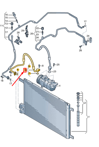 VW POLO AW MK6 A/C Refrigerant Line 2Q0816721D NEW GENUINE | eBay