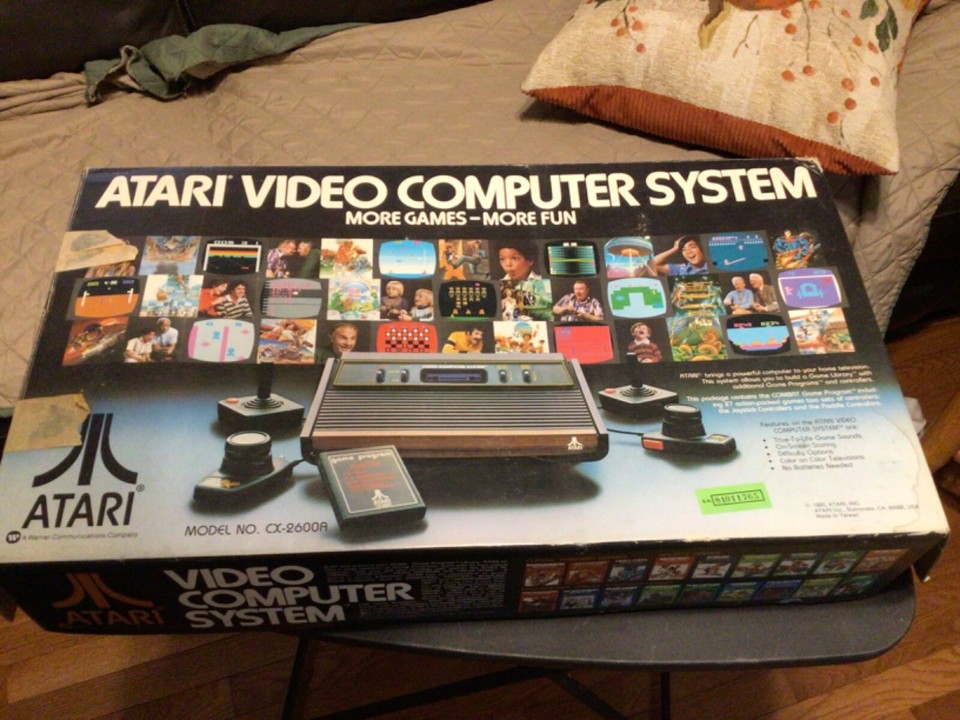 Original Atari game system in original box w/3 games in nmib all pcs ...