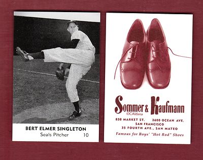 1950 Sommer & Kaufmann: #10 ELMER SINGLETON,Seals/PCL~ Aldana ...