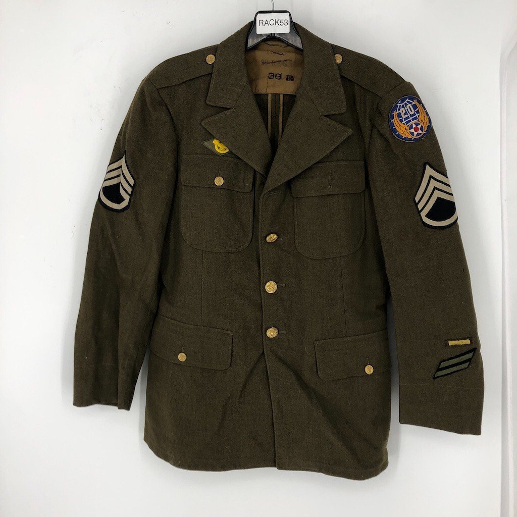 Green WW2 U.S. Bullion CBI & 14th AAF "Flying Tigers" Patched Uniform ...