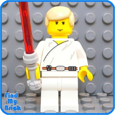 SW430 Lego Luke Skywalker Minifigure Tatooine Pattern with Pure White ...