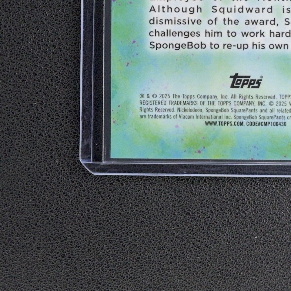 2025 Topps Chrome SpongeBob Employee Of The Month Orange /25 1:7609 Box ...