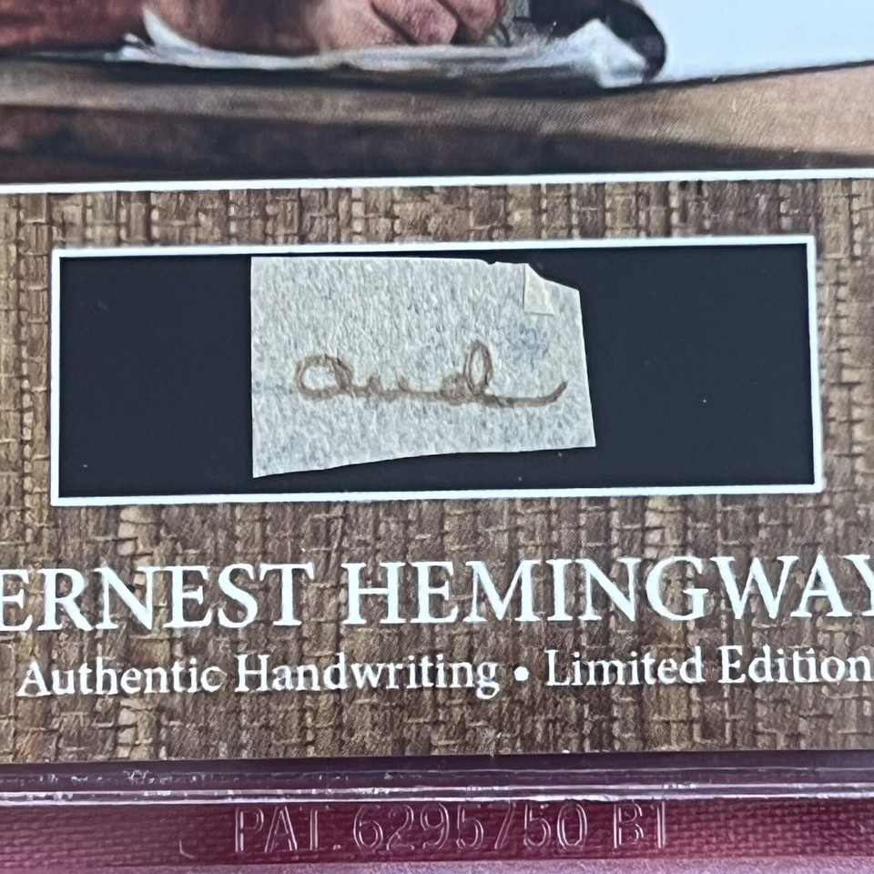 Ernest Hemingway Handwritten Word Cut from a Autograph Letter Signed ...