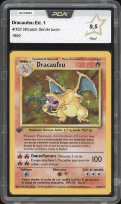 1999 Pokemon FRENCH 1st Edition Base Set Dracaufeu-Charizard Holo 4/102 ...