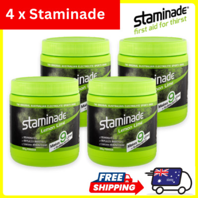 4 x Staminade Electrolyte Sports Drink Powder 585g - Lemon Lime Boosts ...