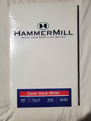 Hammermill 125 Sheets Cover Stock White 11" X 17" Heavyweight 67 Lb | eBay