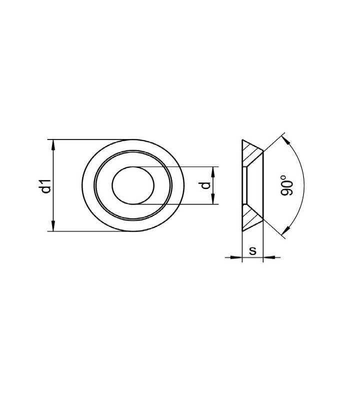Surface Screw Cups Washers Stainless steel, Nickel, Brass - No. 6, 8 ...