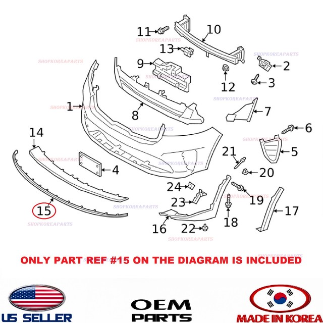 86567C5500 Kia Lipfront Bumper 86567C5500 Genuine OEM Part for sale ...