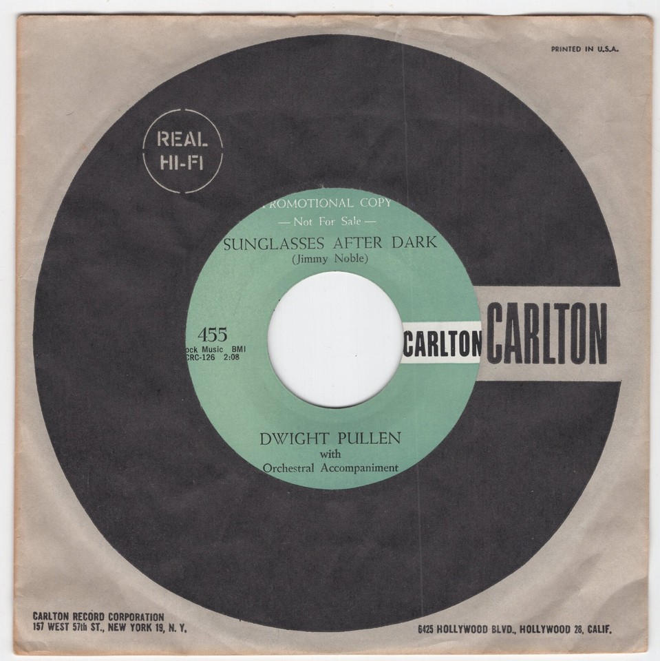 TwinSpin Rockabilly DWIGHT PULLEN Teen Age Bug/Sunglasses After Dark M ...