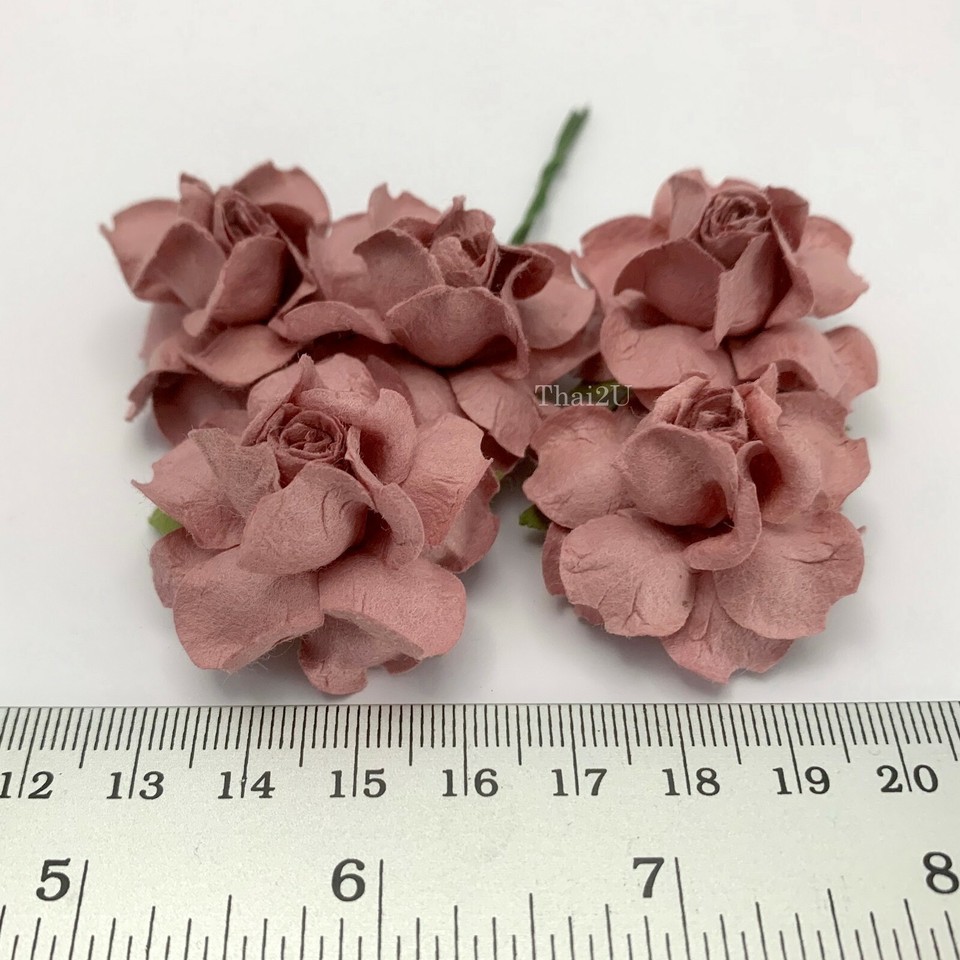 60 Mixed 1-1/2" of 12 Colors Paper Flower Wedding Scrapbook (TH/R21-Set ...