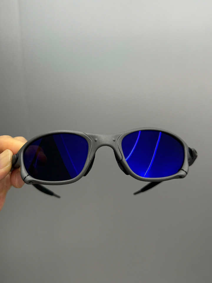 Oakley X-Metal Juliet Sunglasses Blue Lenses/Grey Frames | eBay