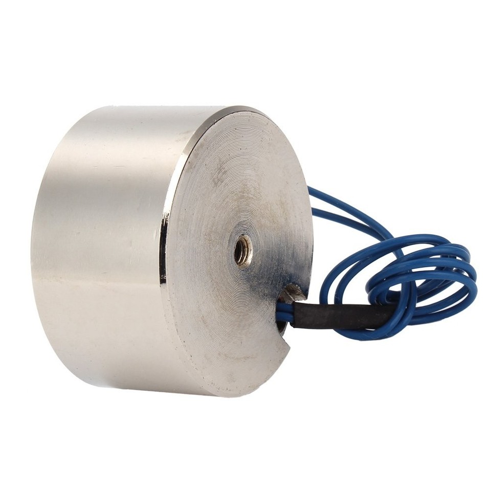 12V DC 50kg Electric Lifting Magnet Holding Electromagnet Magnetic ...