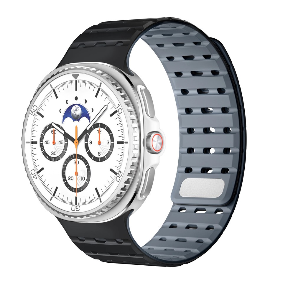 Magnetic Silicone Sports Loop Band For Samsung Galaxy Watch 8/8 Classic ...