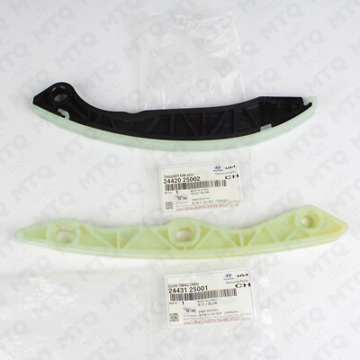 New Hyundai Kia Timing Chain Guide Set 24420-25002, 24431-25001 | eBay