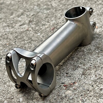 J&L Titanium Bike Stem 1 1/8” 31.8x110mm +/-5° Gray Raw MTB XC Gravel Road | eBay