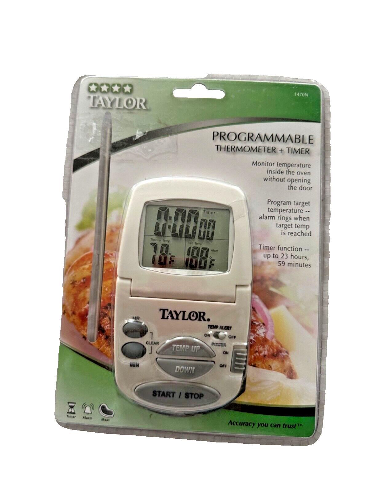 TAYLOR 1470N PROFESSIONAL DIGITAL COOKING THERMOMETER & TIMER - NIB | eBay