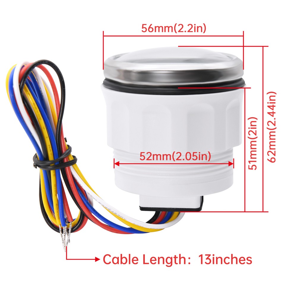 7 Gauge Set 85mm GPS Speedometer 80MPH Tacho 8000RPM | White | Chromed ...