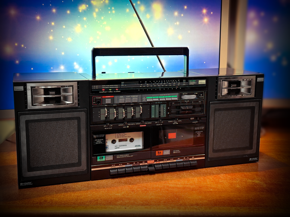 SANSUI CP-55W 🌈RaRe🌈 Vintage Stereo Double Cassette Boombox | eBay