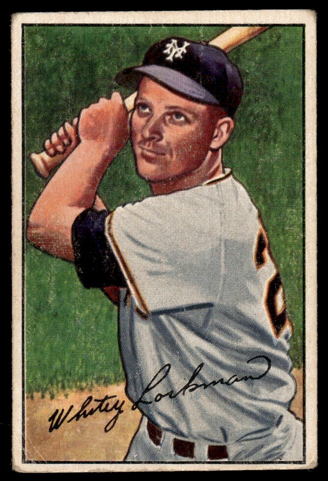 1952 Bowman Whitey Lockman Baseball Card New York Giants #38 | eBay