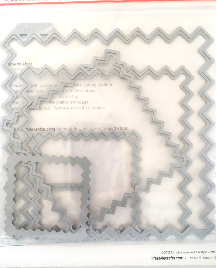 Lifestyle Crafts QuicKutz Cutting Die Set NESTING PINKING SQUARES ...