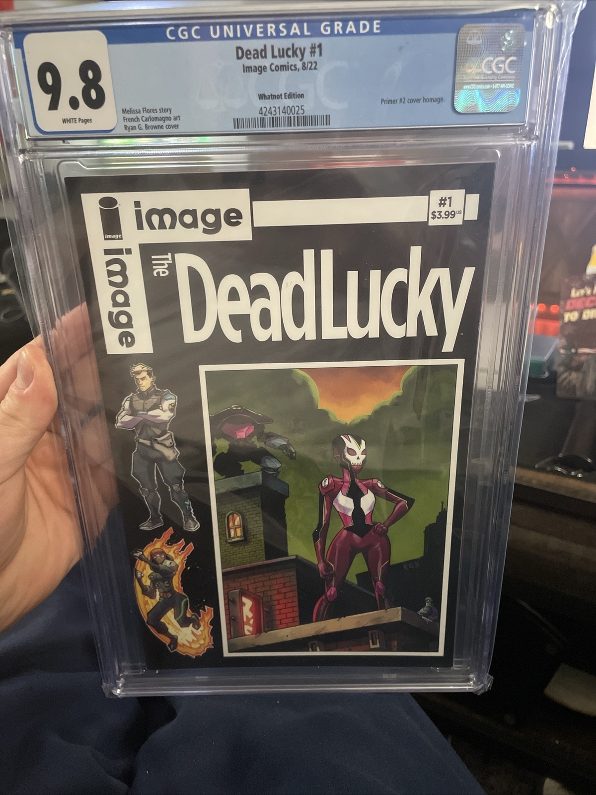 Dead Lucky 1 Comico Grendel Homage Variant CGC 9.8 Primer 2 Image Comic ...