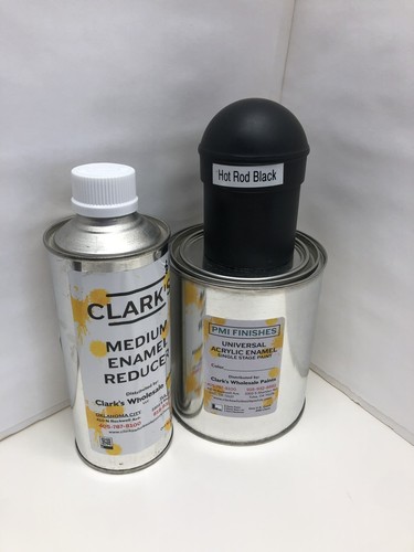 Hot Rod Black Quart Kit Single Stage ACRYLIC ENAMEL Car Auto Paint Kit ...