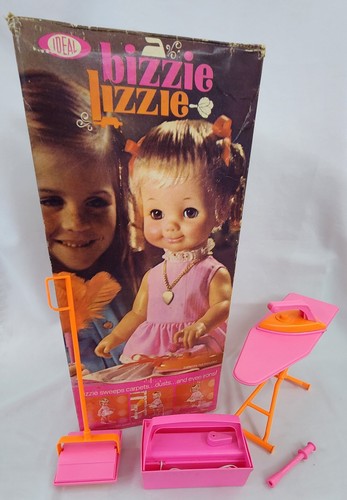 Bizzie Lizzie Doll BOX & ACCESSORIES Vintage Ideal 1971 Iron Sweeper ...