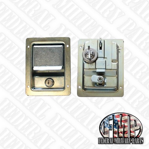 2 Dual Locking Unpainted Steel Handles, fits Military HUMVEE, Locks ...