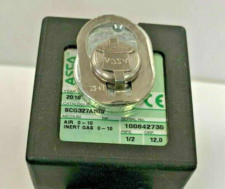 ASCO Series 327 SCG327A609 3-Way 1/2" BSP Solenoid Valve 24V AC 0-10 ...