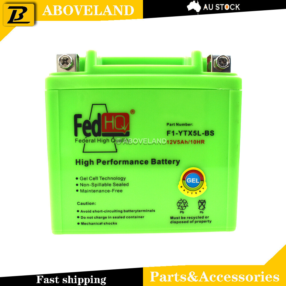 YTX5L-BS GEL BATTERY 12V 5Ah FIT Yamaha 50cc XC50 Vino Classic 2001 ...
