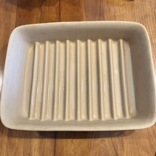 Pampered Chef 5121 Ridged Stoneware Baking Dish 9"x6.75"x2.5" | eBay