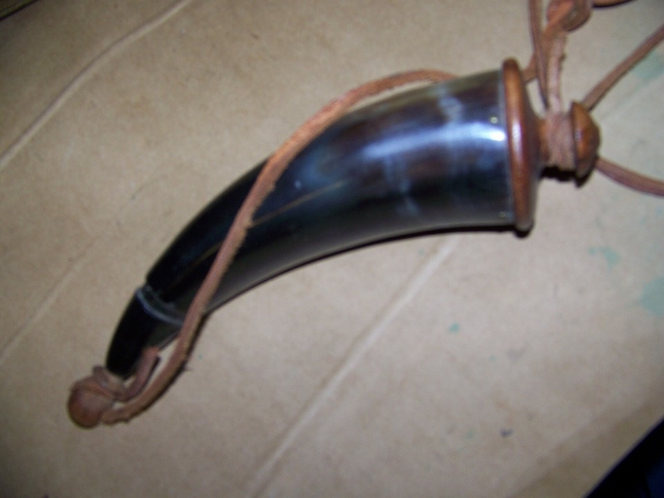 vintage black powder horn | eBay