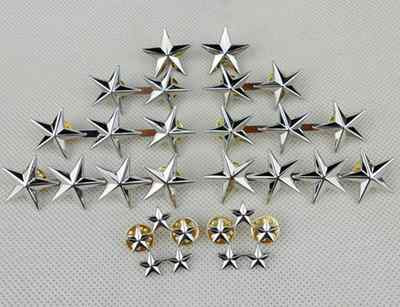 A Set WW2 US Military Army Air Force Stars General Rank Badge Pin ...