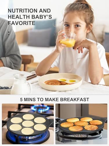 Reemix Mini Pancake Pan Make 7 Unique Flapjack Animals Designs Nonstick ...