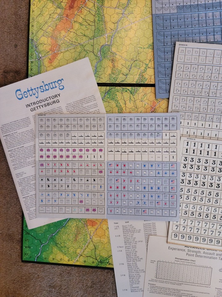 Avalon Hill : GETTYSBURG- 1997 Edition: 1863 Civil War Battle Game ...
