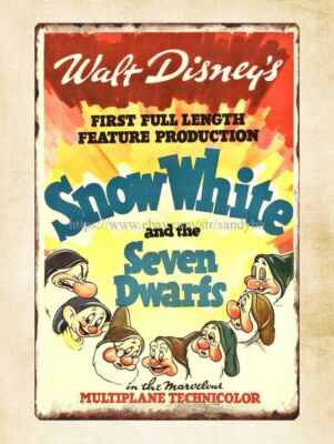 discount wall decor Snow White Seven Dwarf metal tin sign | eBay