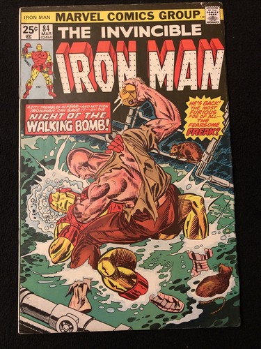 IRON MAN 84 4.0 MARVEL 1976 WALKING BOMB OP | eBay