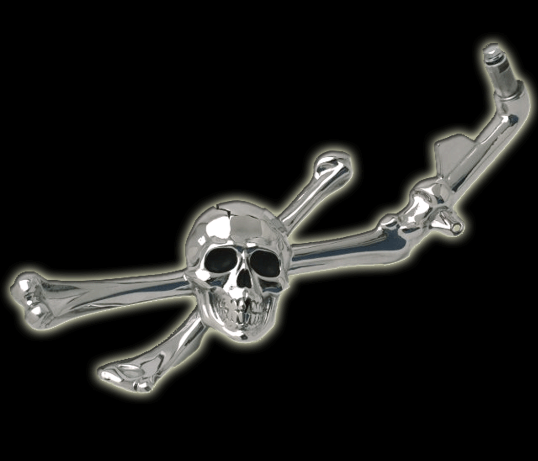 Image MC Kickstand for Harley Dyna -Skull & Bones | eBay