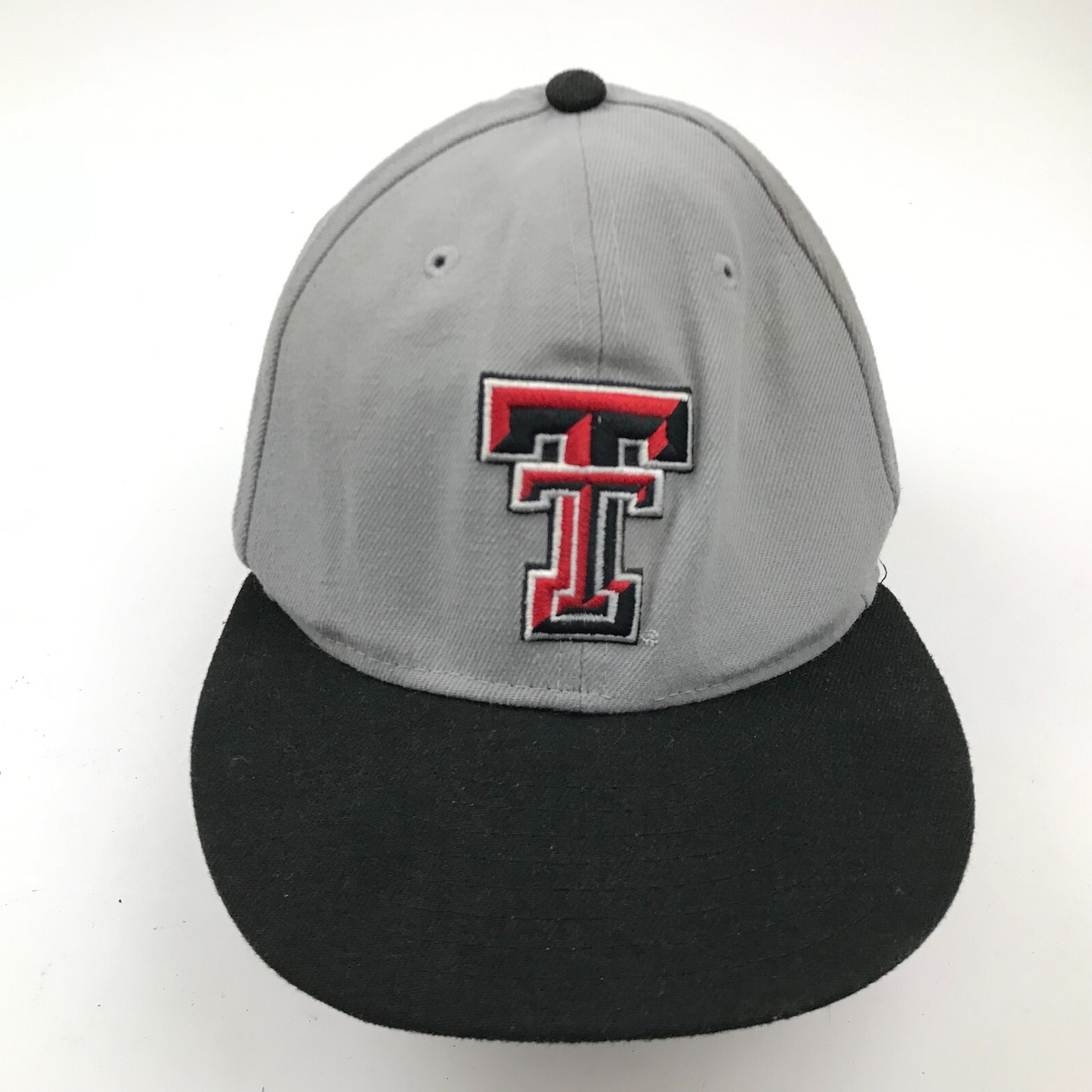 Texas Tech Red Raiders Hat Cap Black Strapback Size 7/8 Gray New Era ...