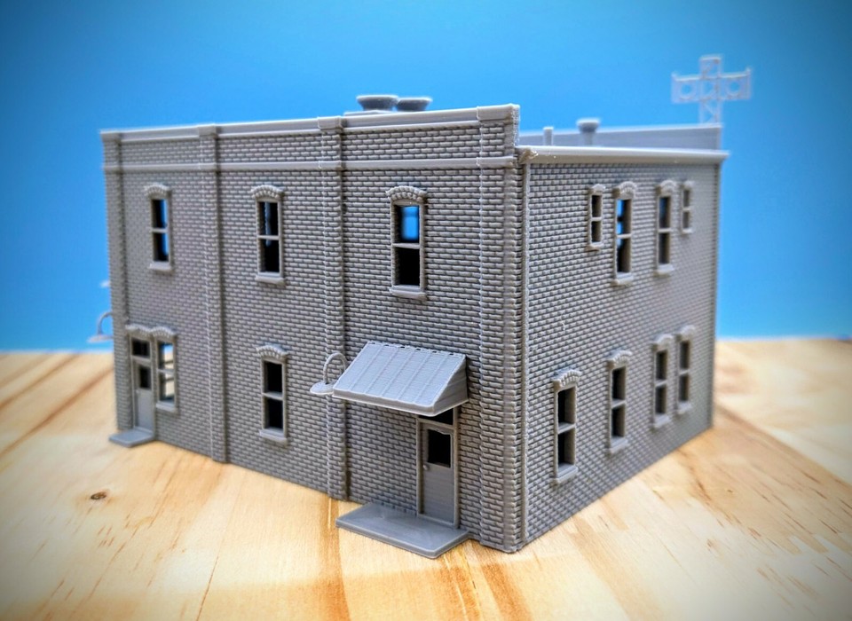 N-Scale - Fire Station #4 Austin Texas - 1:160 Scale Building House | eBay