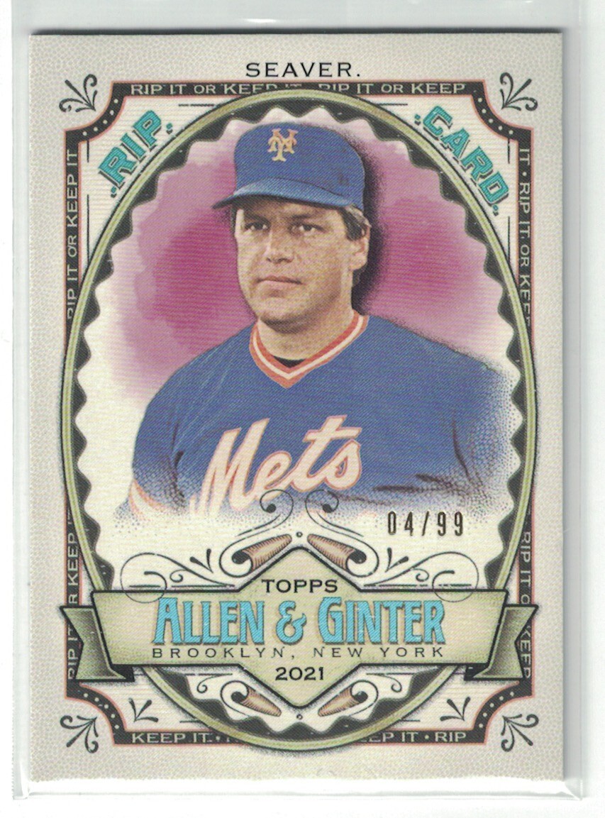 2021 Topps Allen & Ginter's Rip Cards #RC-TS, Tom Seaver, Not Ripped ...