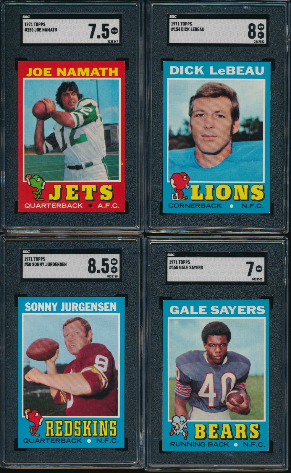 1971 TOPPS FOOTBALL COMPLETE SET 1-263 NM/NM+ GREENE PSA 7 BRADSHAW RC ...