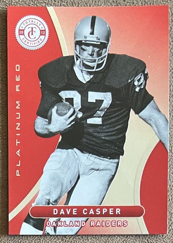 Dave Casper 2012 Panini Totally Certified Platinum Red #94 Parallel ...