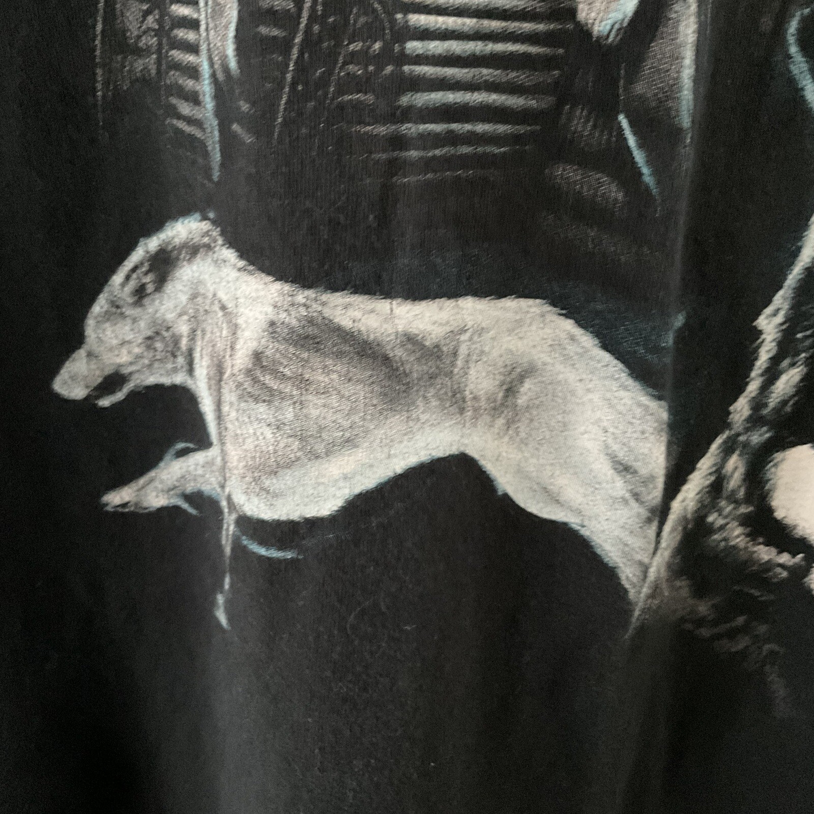 Gildan Indian Warrior Skeleton Wolf Howling At The Mo… - Gem