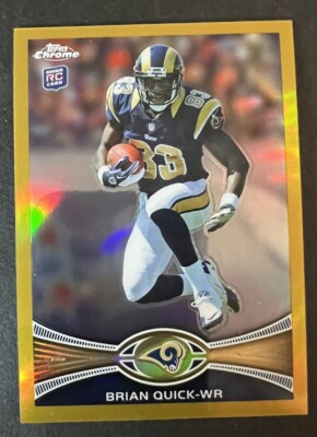 2012 Topps Chrome Brian Quick RC Gold Refractor # 25/50 #99 Rams | eBay