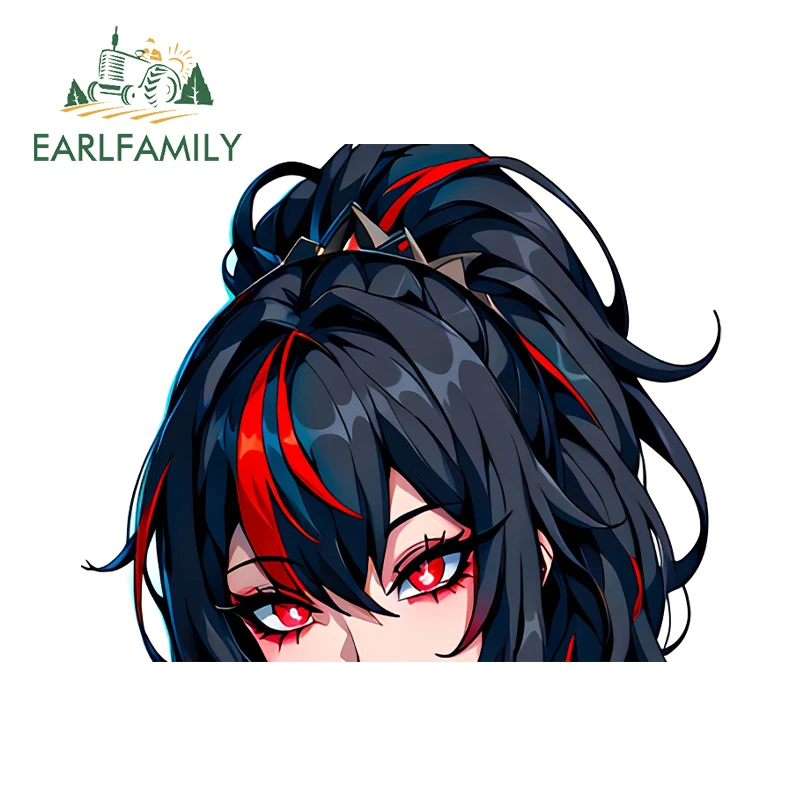 EARLFAMILY 5.1'' Zhu Yuan Fanart Anime Car Stickers Sexy Girl Peeker ...