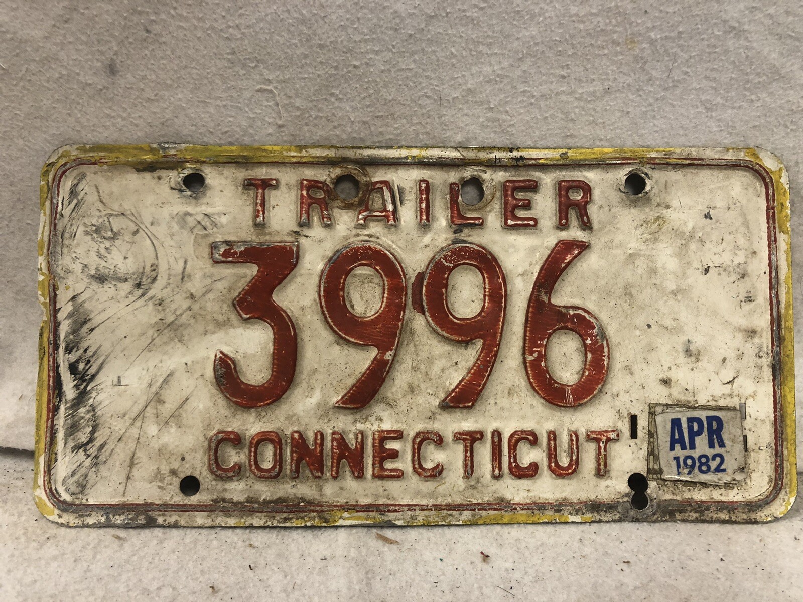 1982 Connecticut Trailer License Plate | eBay
