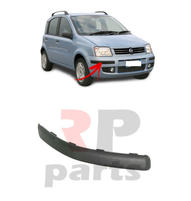 FOR FIAT PANDA 2003 - 2012 NEW FRONT BUMPER MOLDING TRIM BLACK RIGHT O ...