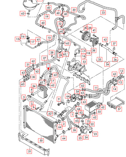 NEW AUDI A1 8X1 RETURN COOLANT PIPE HOSE 03C121070M OEM NO IMPORT ...