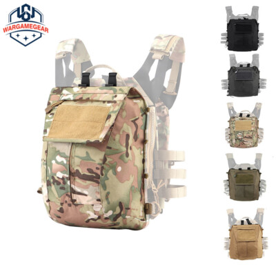 Tactical Panel Plate Carrier Back Zip Pack Plus Size Bag For AVS JPC2.0 ...